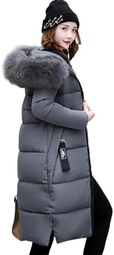 KEAIDO Women's Long Winter Warm Down Coat Puffer Padded Parka Midi ...