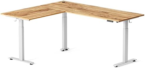 FEZIBO 75 Inches Triple Motor L Shaped Standing Desk Reversible ...