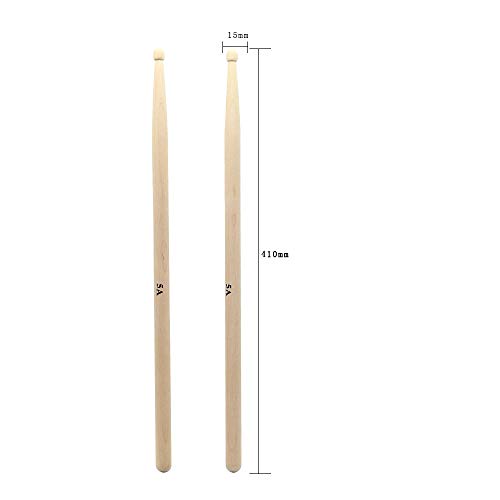 ZHRUNS Drum Sticks 5A Wood Tip Drumstick, Maple, Wood Tip Natural Maple ...