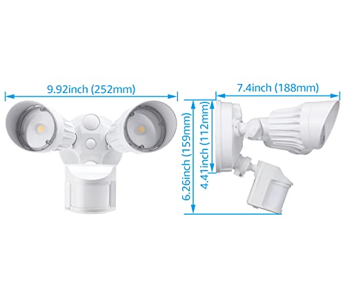 LEONLITE COB LED Security Light, Commercial Motion Sensor Flood Lights ...