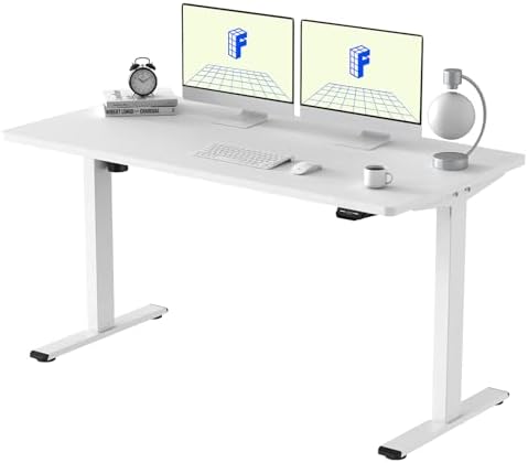 FLEXISPOT E1 Electric White Standing Desk Whole Piece 55 x 28 Inch ...