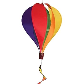 Amazon.com: Windspiration Hot Air Balloon Twist Garden Wind Spinner ...