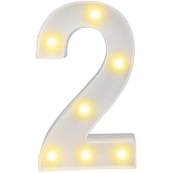 Amazon.com: Pooqla Decorative Led Light Up Number Letters, White ...
