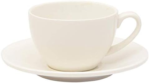 Shallow Porcelain Tea Cup And Saucer, White - Ht12-150 price in Saudi ...
