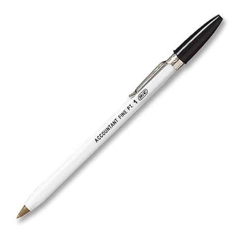 Bic Accountant Bicstic Pen, Fine Point, Black Ink Dozen by BIC: Amazon ...