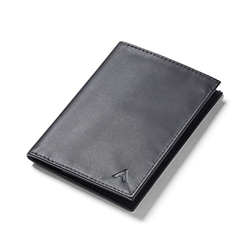 Allett Original Wallet, Onyx Black | Leather, Slim, Minimalist | RFID ...