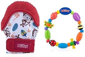 Nuby Happy Hands Soothing Teething Mitten and Bugaloop Teether bundle – BigaMart