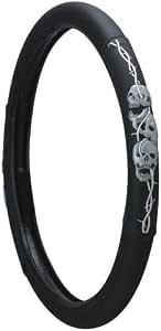 Amazon.com: Barbed Wire Skulls Steering Wheel Cover - Black : Automotive