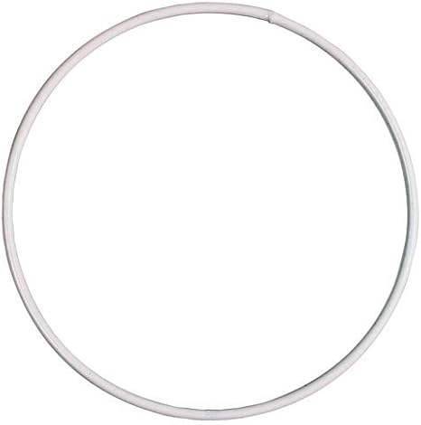 Event Decor Large White Coated Metal Ring for Crafts - 60cm | Metal ...