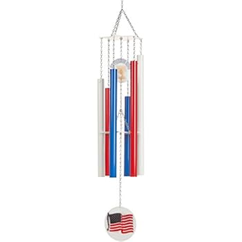Amazon.com : USA Flag Patriotic 36" Windchime - Made In USA : Wind ...