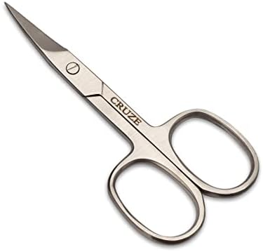 CRUZE Nail Scissors – Cuticle Extra Fine Curved Scissors for Manicure ...
