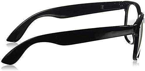 retroUV® Clear Retro Style Oversized Black Frame Nerd Geek Glasses ...