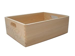 Medium Wooden Crate with handles- Storage Chest - Toy Box - DIY Box ...