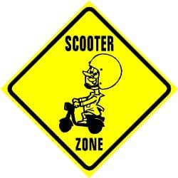 Amazon.com: SCOOTER ZONE sign street motorcycle : Home & Kitchen