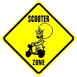 Amazon.com: SCOOTER ZONE sign street motorcycle: Home & Kitchen