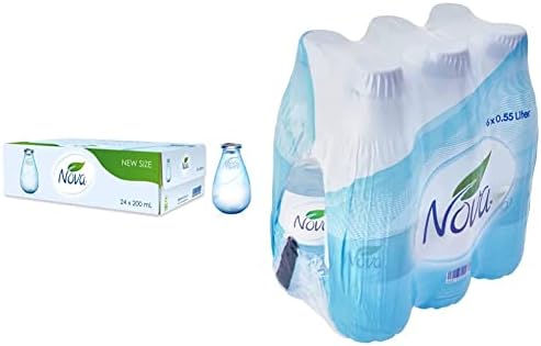سعر مجموعة مكونة من 24 زجاجة ماء معباة بسعة 200 مل من نوفا مع زجاجات ...
