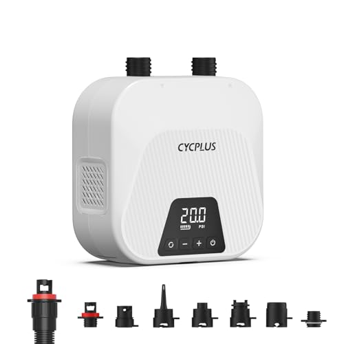 CYCPLUS 20PSI High Pressure Smart SUP Air Pump, Rechargeable Battery ...