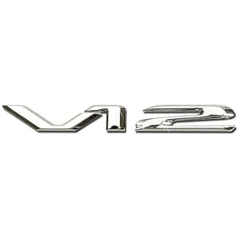 Amazon.com: 3D Metal V12 Car Side Fender Rear Trunk Emblem Badge ...