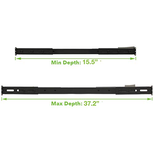 NavePoint Fixed Rack Vented Server Shelf 1U 19 Inch 4 Post Rack Mount ...