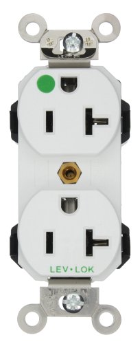 Buy Leviton M8300-W Lev-Lok Modular Wiring Device 20-Amp, 125 Volt ...