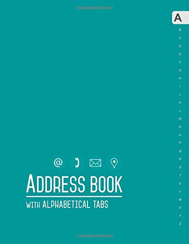 Amazon.com: Address Book with Alphabetical Tabs: 8.5 x 11 Contact ...