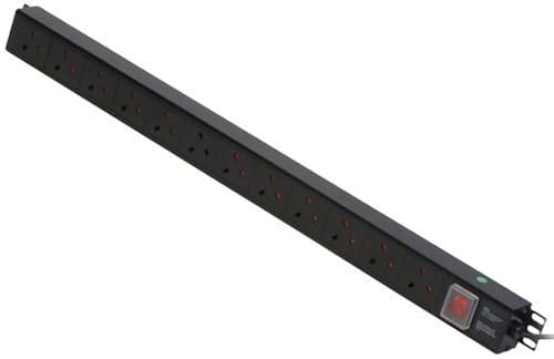 LINDY 12 Way Vertical Mount PDU with UK Mains Sockets - Switched 3m in Bahrain | Whizz PDUs