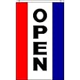 Amazon.com : NEW 3x5 Vertical OPEN Sign Flag 3ft x 5ft Large Banner ...
