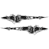 Amazon.com: Weston Signs Ripped/Torn Metal Look Decals with Gray Skulls