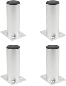 TOVOT 4 PCS Furniture Cabinet Metal Legs Aluminium Alloy Kitchen Feet ...