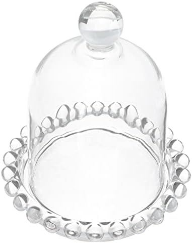 DOITOOL 1 Set Mini Cake Stand with Lid Glass Cupcake Stand Dome Cover ...