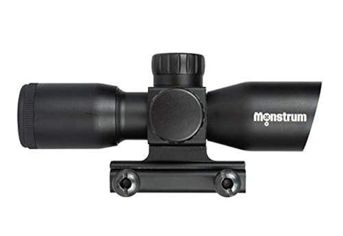 Monstrum 4x30 Ultra-Compact Rifle Scope with Illuminated Range Finder ...