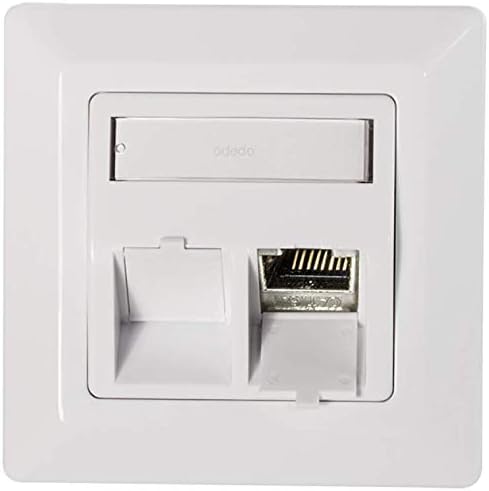 odedo Empty Socket Junction Box for 2 Keystone Modules Flush-Mounted ...