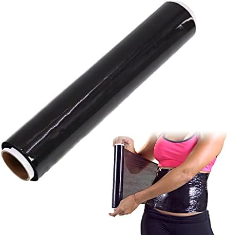 KRISMYA Plastic Waist Wrap,60 Meters Black Osmotic Plastic Body Wrap Plastic Slimming Body Wrap ...