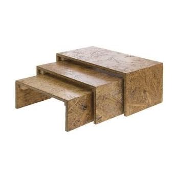 Amazon.com: Table Top Riser Set of 3, Metal and Wood: Industrial ...