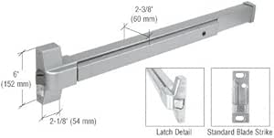 CRL Satin Stainless Steel Touch Bar Rim Panic Exit Device - Door ...
