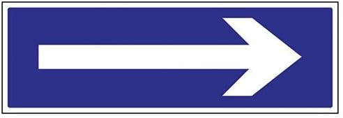 VSafety Arrow Right Garage Sign – Landscape – 300mm x 100mm – 1mm Rigid ...