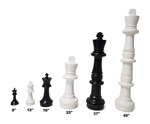 MegaChess Giant Oversized Premium Chess Pieces Complete Set with 49 ...