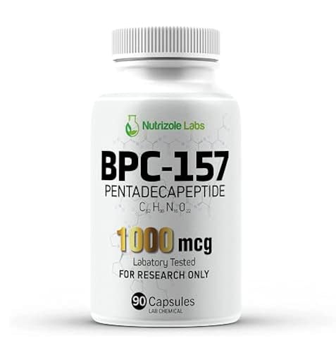 Nutrizole Labs BPC-157-90 Veggie Caps, 1000mcg per Cap, Premium Quality ...