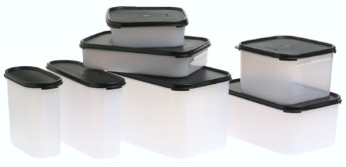 Amazon.com: Tupperware 7-Piece Modular Mates Introductory Set, Black ...
