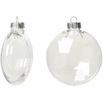 Amazon.com: Clear Glass Disc Ornaments: 3-1/8 inches: Home & Kitchen