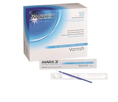 MARK3 - Dental Varnishes 5% Sodium Fluoride (Bubble Gum Flavor ...