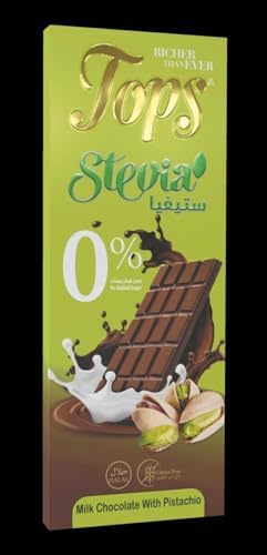 سعر Tops Stevia Pistachio Chocolate Chips Packet 50g 12 Pieces Tops ...