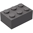 Amazon.com: Classic Grey Bricks Bulk, Dark Gray Brick 2x3, Building ...