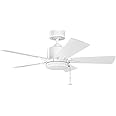KICHLER 330241MWH Contemporary Modern 42``Ceiling Fan from Bowen ...