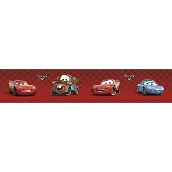 York Wallcoverings Disney Kids DK6116BD Cars Lightning McQueen & Mater ...