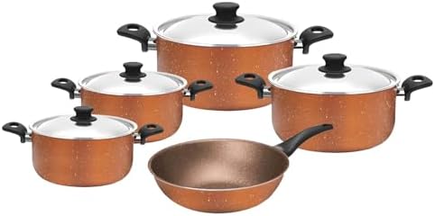 سعر Trueval 9-Piece Cookware Set (includes pots in sizes 16 cm, 20 cm ...