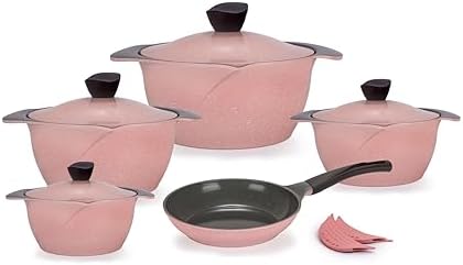 سعر طقم جرانيت ماستر 11 قطعة، نموذج زهور حلة 18-20-24-28 - طاسة قلي 26 ...