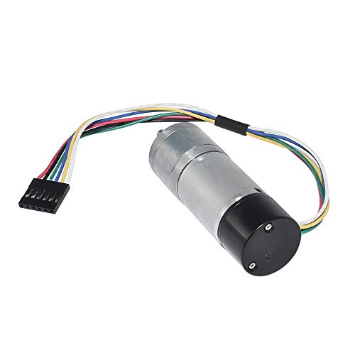 Encoder Metal Gearmotor 24V DC High Speed 130RPM Gear Motor with Encoder for Arduino and 3D ...