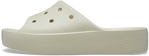 سعر Crocs Classic Platform Slide for Women, 208180-2Y2, EU 39-40, Bone ...