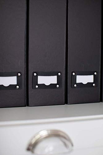 BLU MONACO Foldable Black Magazine File Holder with Leather Label ...